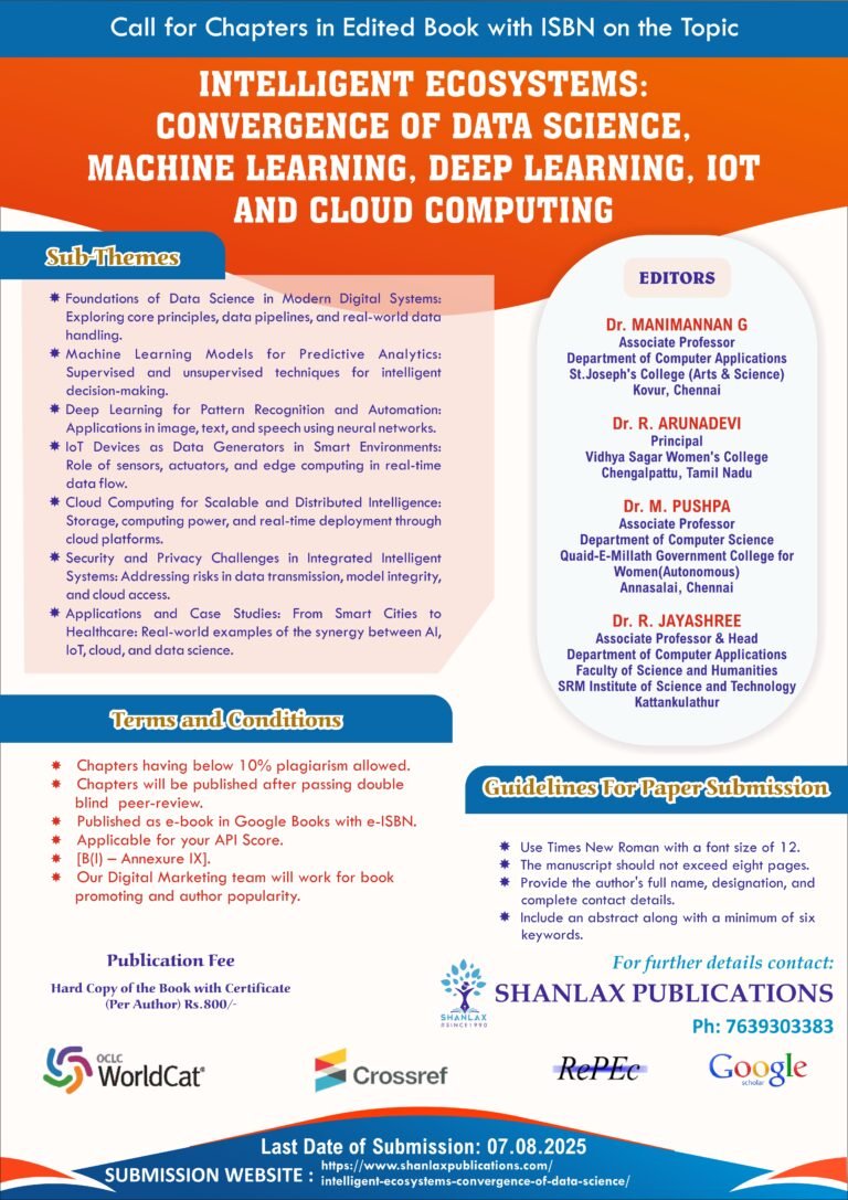 Intelligent Ecosystems Convergence of Data Science -Shanlax